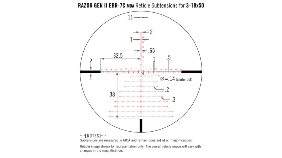 Vortex Razor HD Gen II 3-18x50mm 34mm Tube First Focal Plane Rifle ...