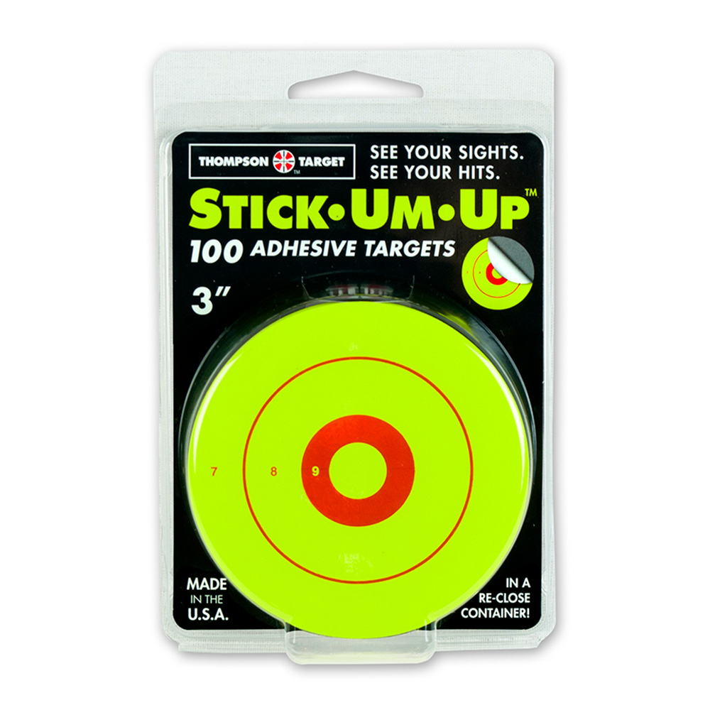 Thompson Target Stick-Um-Up 3in Adhesive Targets In Re-Close Container ...