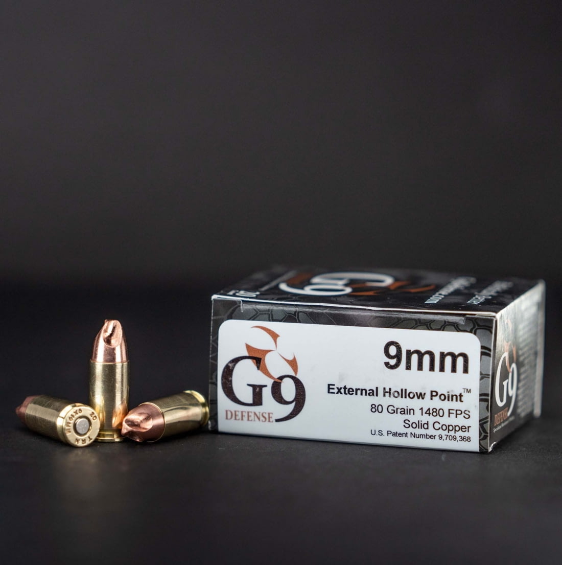 G9 Defense 9mm Luger 80 Grain Hollow Point Brass Cased Pistol ...