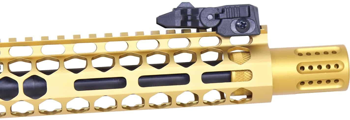 Guntec USA AR-15 Micro Slip Over Barrel Shroud w/ Multi Port Muzzle ...