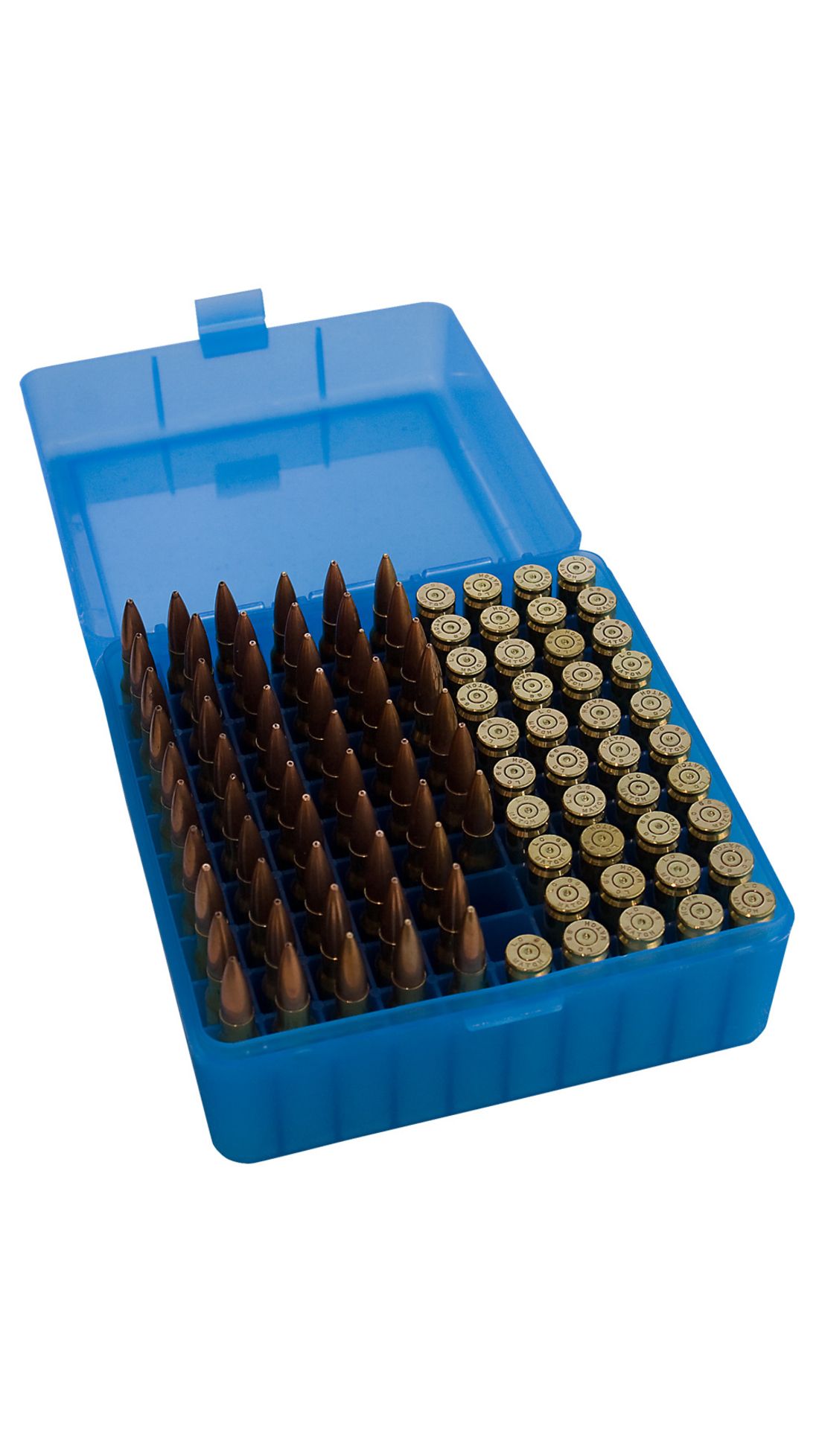 MTM 100 Round Blue Medium Rifle 243/308 Caliber Ammo Box RM10024 | 20% ...
